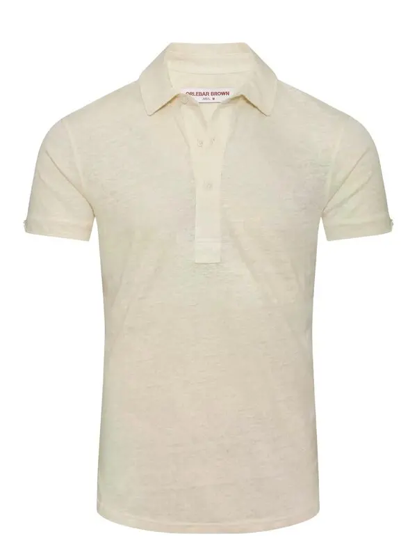 Orlebar Brown Sebastian Linen Polo Shirt - Neutrals