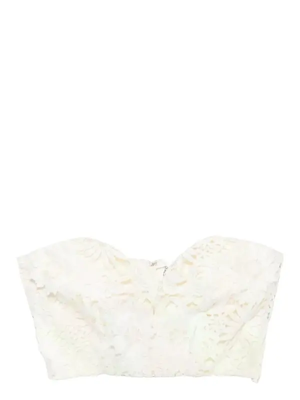 ROTATE BY BIRGER CHRISTENSEN 3d Lace Corset Top - White