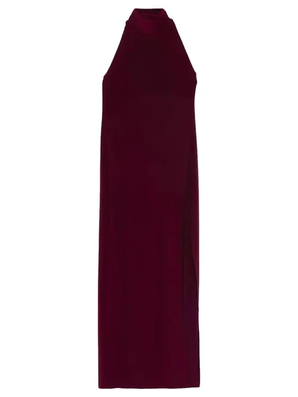 Norma Kamali Halterneck Maxi Dress - Purple