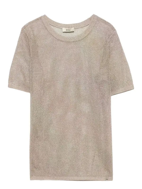 Herno Open-knit T-shirt - Neutrals
