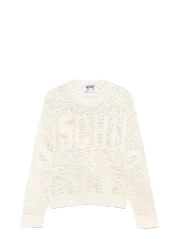 Moschino Intarsia-logo Sweatshirt - White