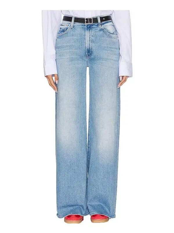 MOTHER The Ditcher Roller Zip Sneak Jeans - Blue