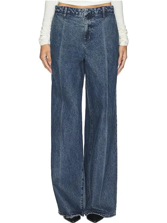 GRLFRND Sutton Wide Leg Trouser Jeans - Blue