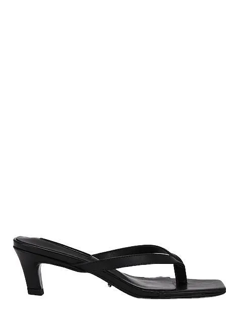 TONY BIANCO Topaz Square Toe Thong Sandal - Black