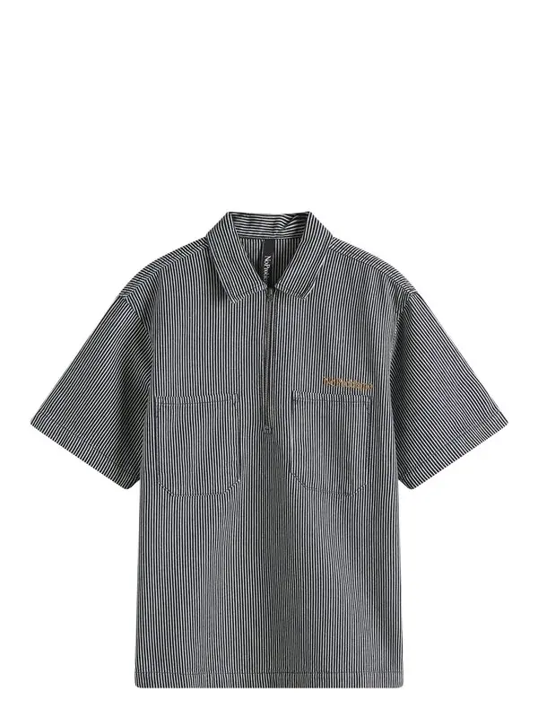 NO PROBLEMO Mini Problemo Ss Work Shirt Denim - Blue