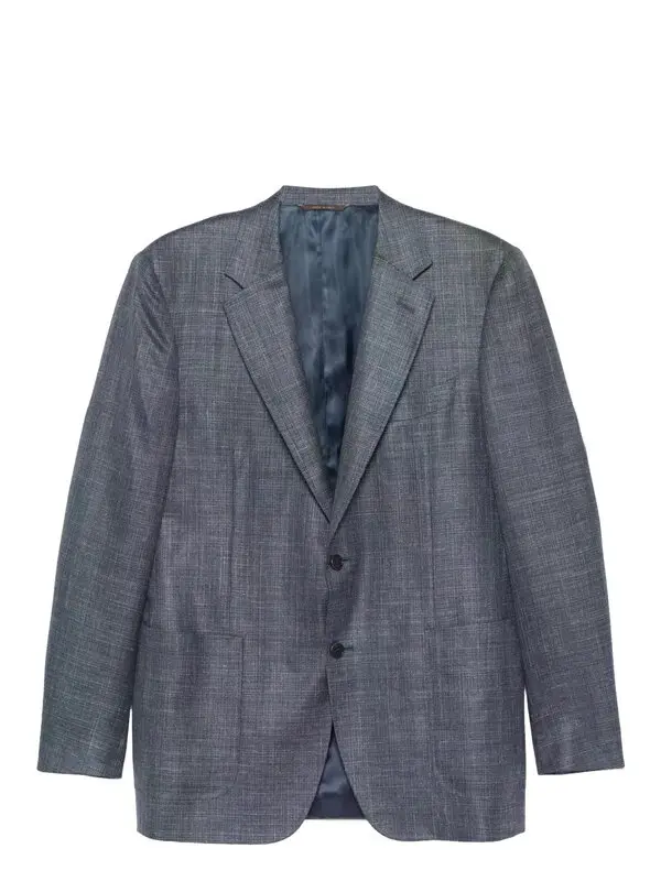 Canali Slub-texture Blazer - Blue