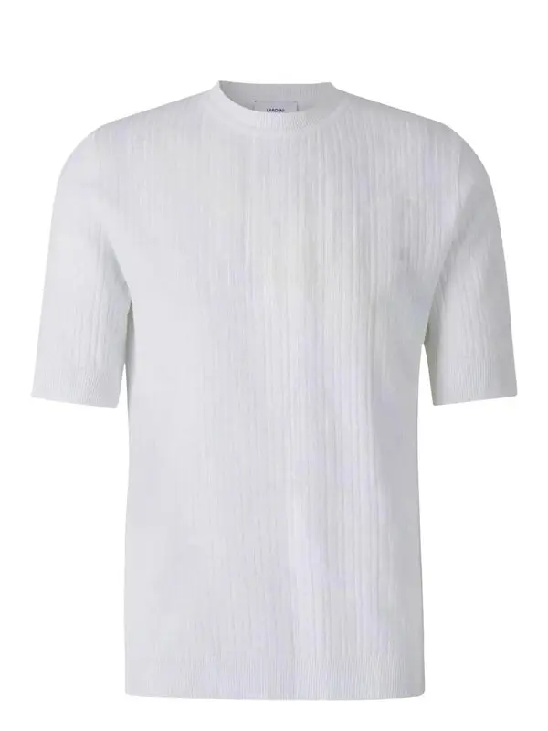 LARDINI Ribbed-knit T-shirt - White