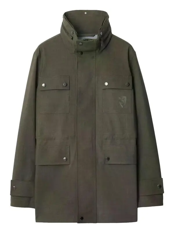 Burberry Shield-embroidered Jacket - Green