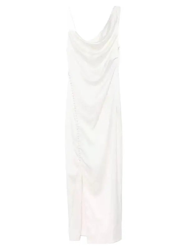 Remain Birger Christensen Draped Satin Dress - Neutrals
