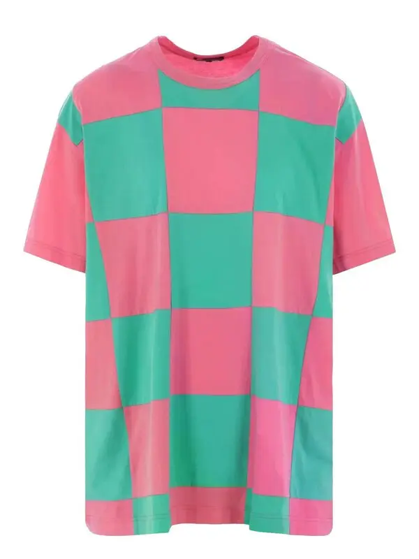Comme Des Garçons Checked T-shirt - Pink