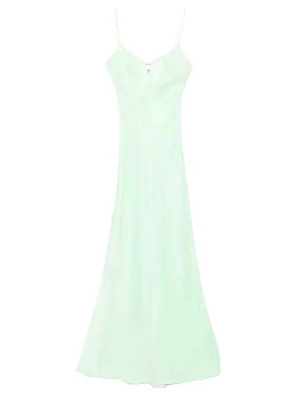 TWINSET Satin Maxi Dress - Green