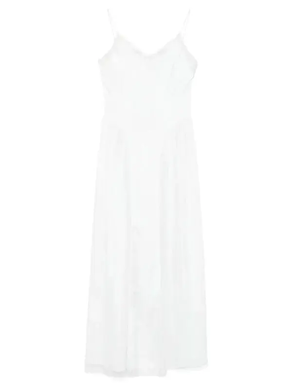 Remain Birger Christensen Satin Lace Maxi Dress - Neutrals