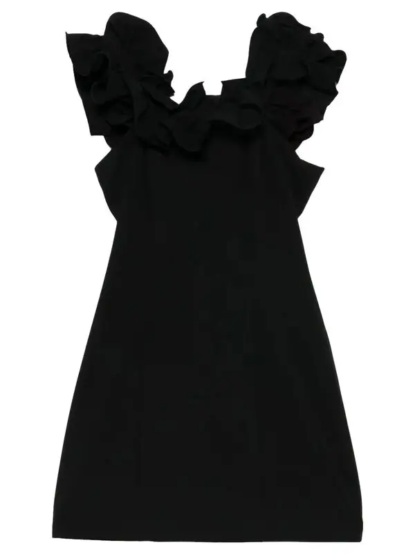 Remain Birger Christensen Ruffle-detail Mini Dress - Black
