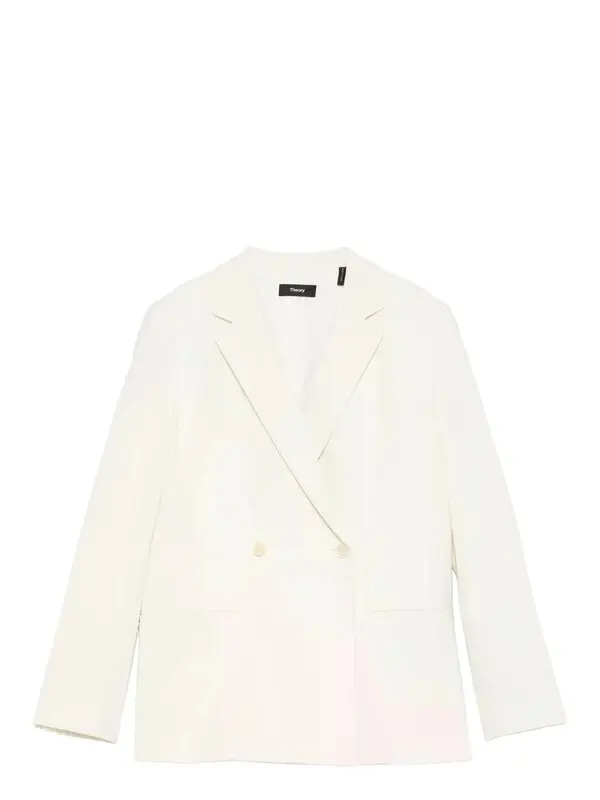 Theory Double-breasted Blazer - Neutrals