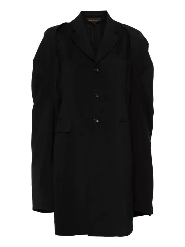 Comme Des Garçons Detachable-sleeves Coat - Black