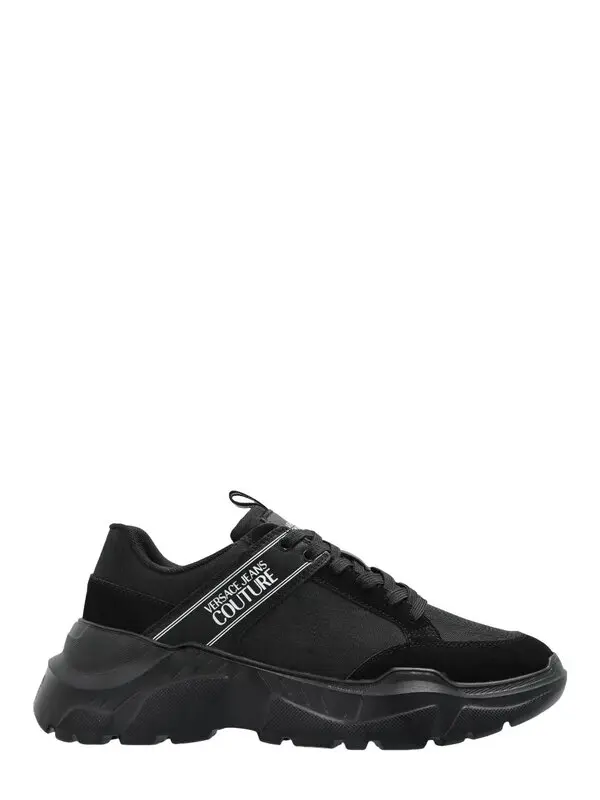 Versace Logo-print Sneakers - Black