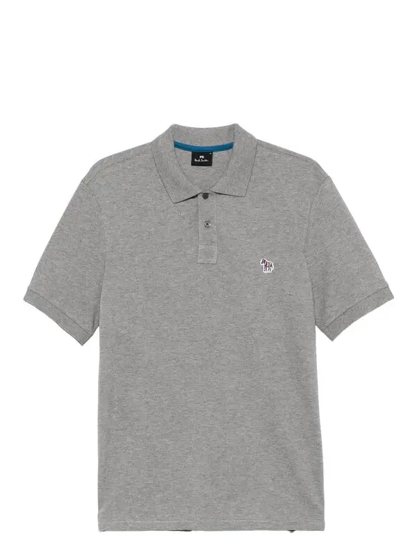 Paul Smith Zebra-patch Polo Shirt - Grey