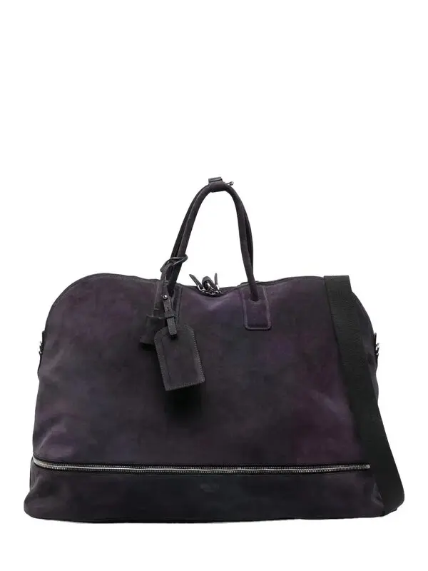 Moschino Suede Luggage Bag - Purple