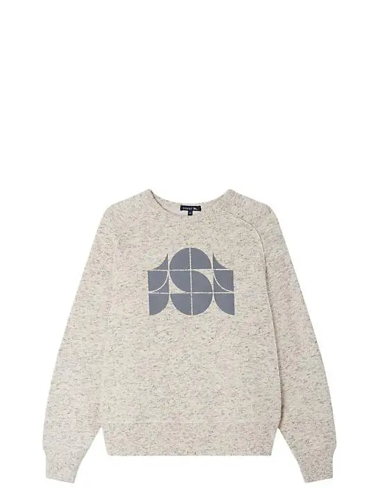 Soeur Pascal Graphic-print Cotton Sweatshirt - Gris Chine