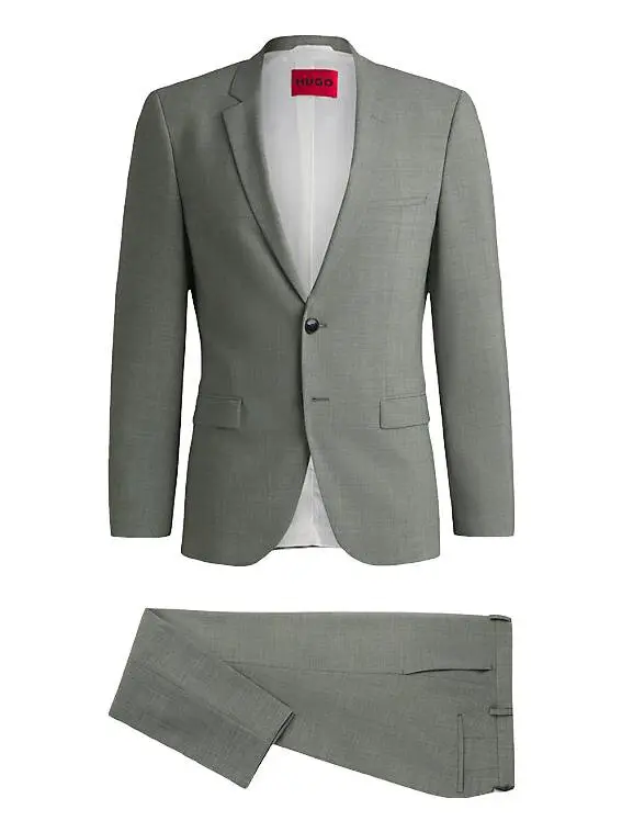 Hugo Two-piece Wool-blend Suit - Open Green