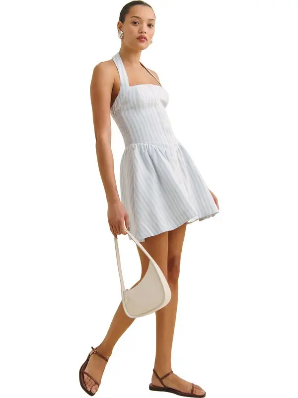 REFORMATION Petites Mariela Linen Dress - Ivory