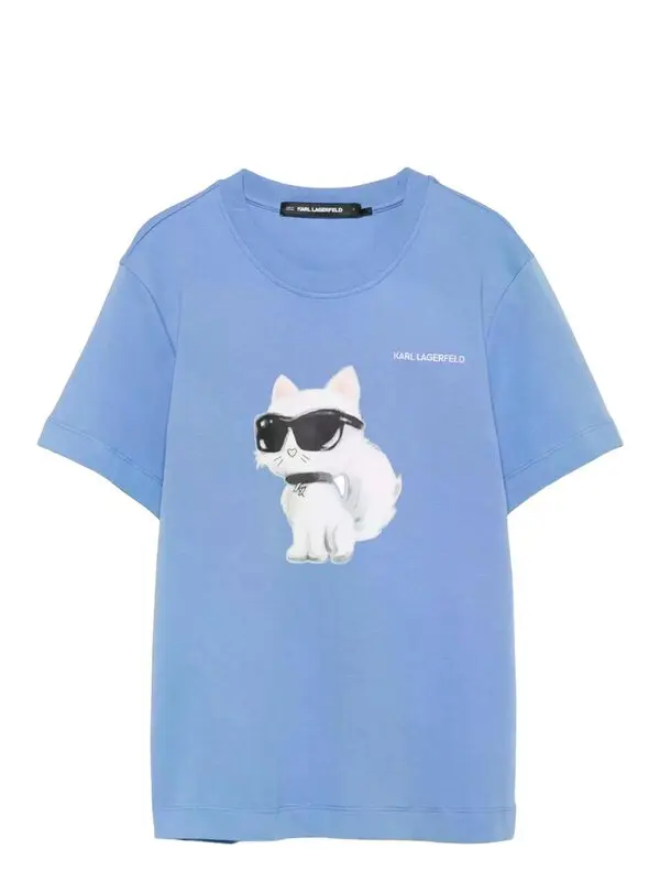 Karl Lagerfeld Choupette-print T-shirt - Blue
