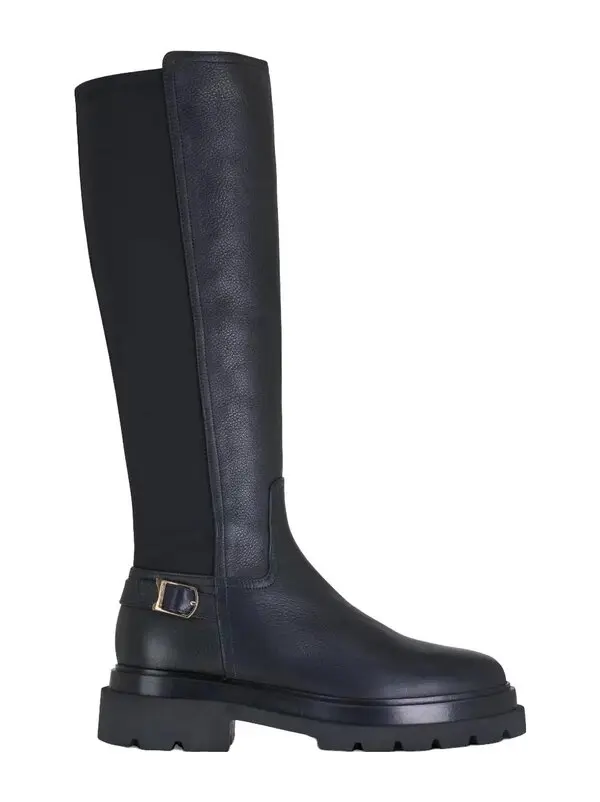Santoni Leather Boots - Black