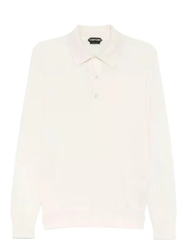 TOM FORD Fine-knit Polo Shirt - Neutrals