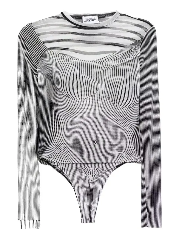 JEAN PAUL GAULTIER Draped Bodysuit - Black