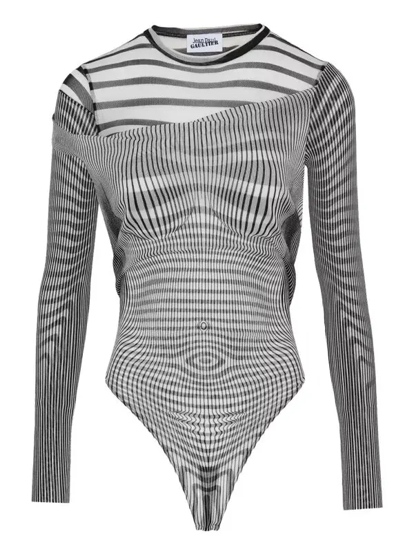 JEAN PAUL GAULTIER Draped Bodysuit - Black