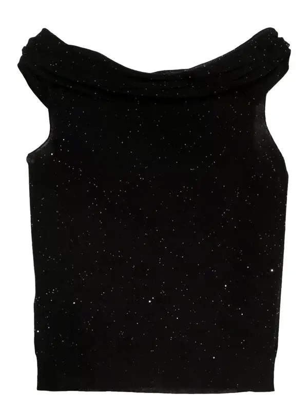ROBERTO COLLINA Sequined Top - Black