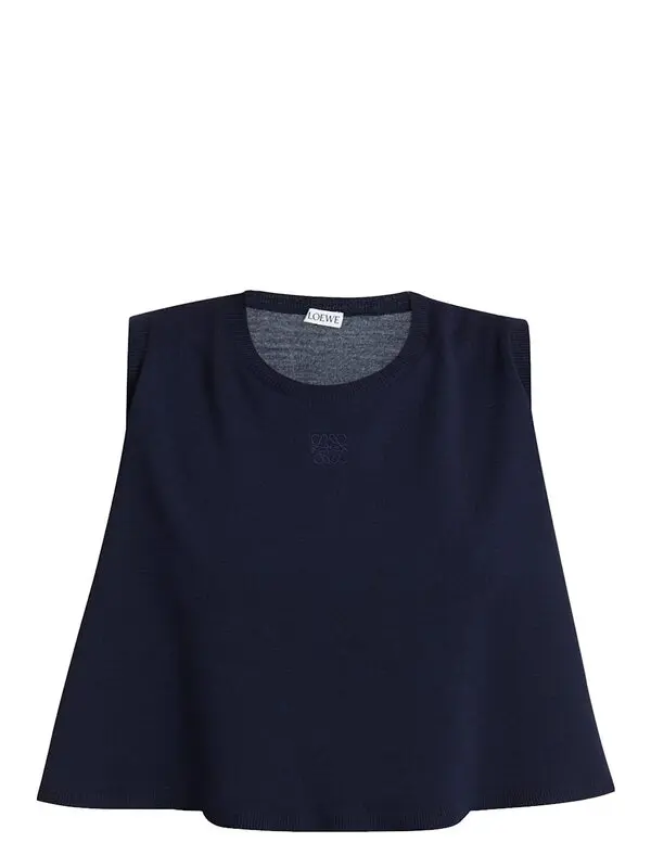 Loewe Double-layer Anagram Sleeveless Sweater - Dark Navy Blue
