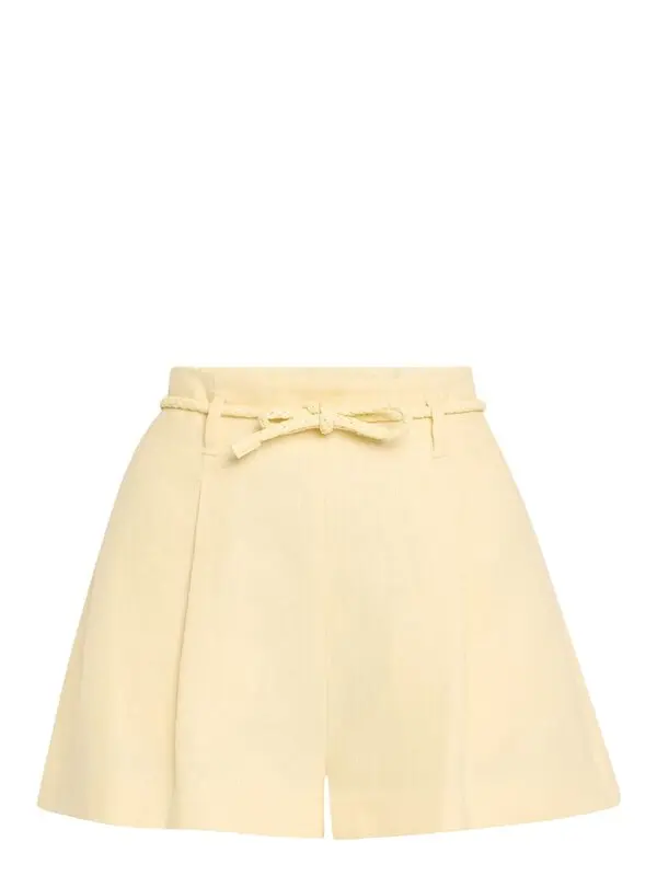 Zimmermann Illuminate Linen Shorts - Lemon