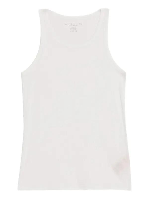 Majestic Filatures Lyocell Cotton Baby Ribbed Tank - White