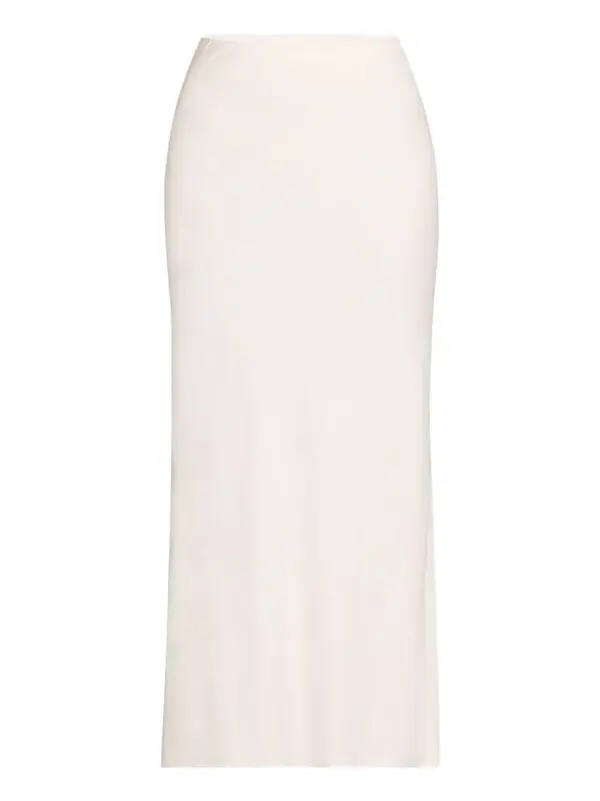 ANEMOS Bias-cut Stretch Twill Maxi Skirt - White