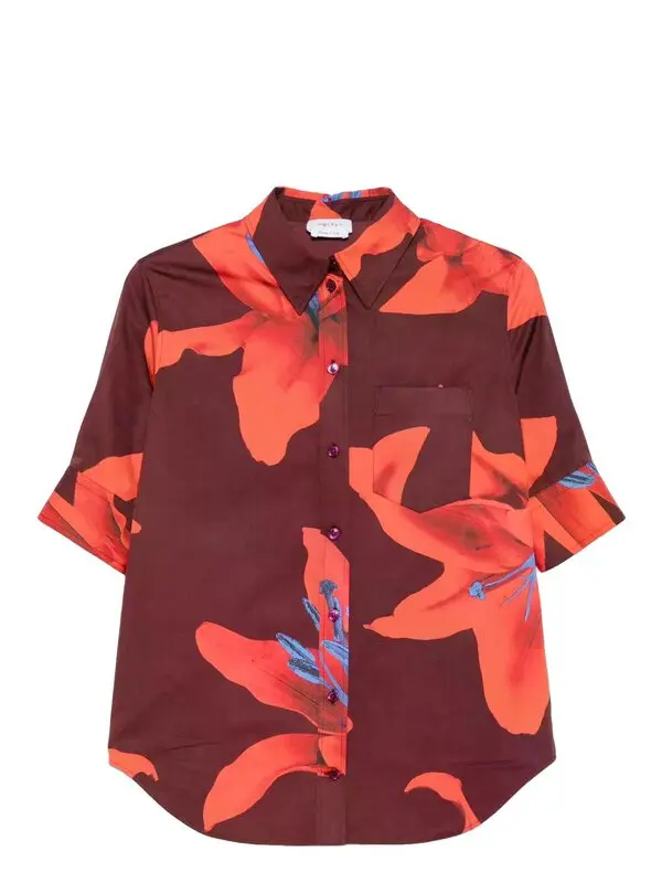 Alexander McQueen Floral-print Shirt - Red