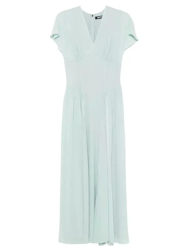 Remain Birger Christensen V-neck Maxi Dress - Blue