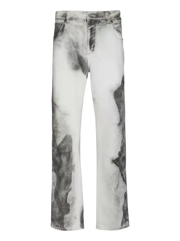 Balmain Printed Jeans - White