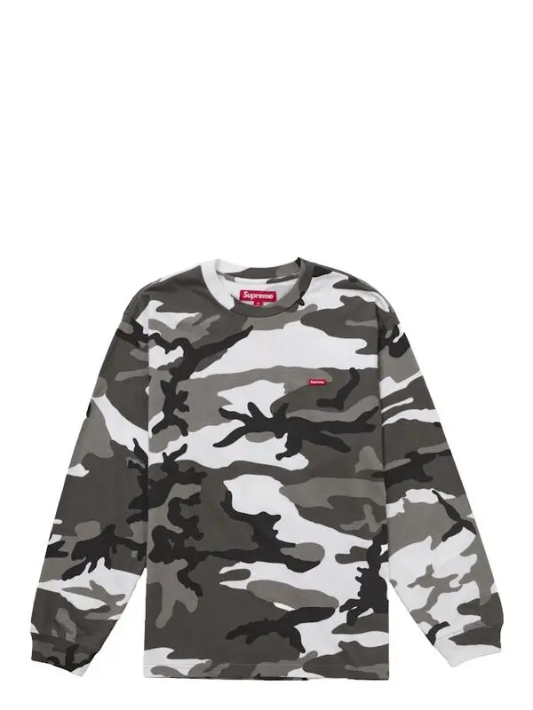 Supreme Small Box Long Sleeve Tee Shirt - Snow Camo
