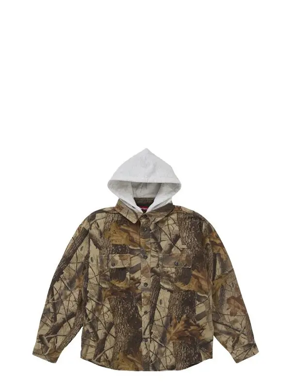 Supreme Quilted Lined Hooded Flannel Shirt - Realtree Hardwoods Camo