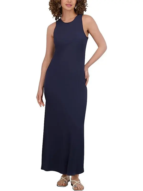 POINT Georgette Column Dress - Black