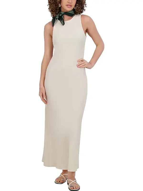 POINT Georgette Column Dress - Ecru