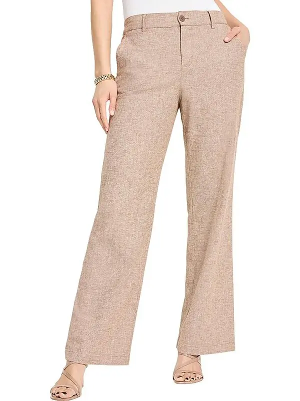 POINT Wide-leg Pants - Brown Mix