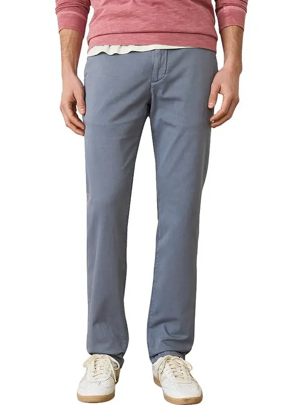 Marine Layer Saturday Slim Straight Fit Twill Chino Pants - China Blue