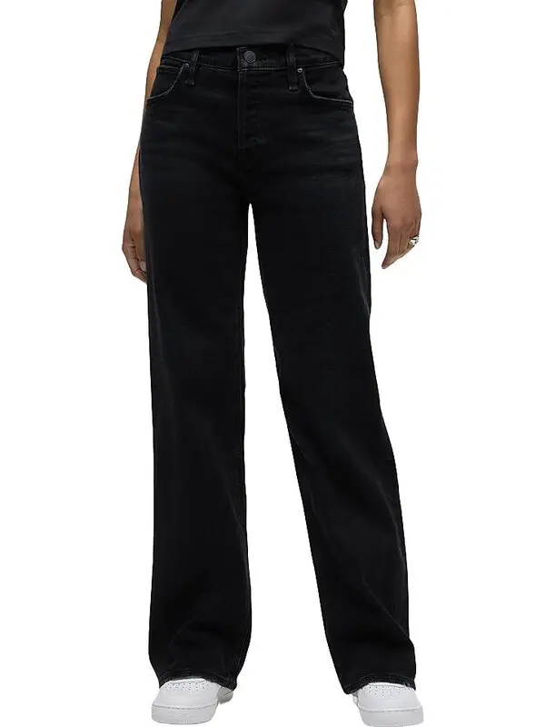 Hudson Jeans Rosie High Rise Wide Leg Jeans - Fabulous Black