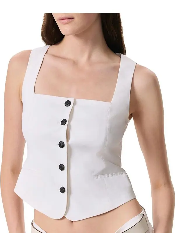 Rag & Bone Mariana Button-front Vest - White