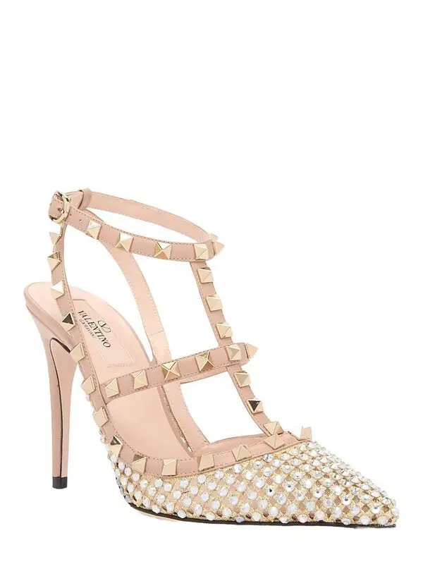 Valentino Garavani Rockstud Mesh Pumps - Rose Canne