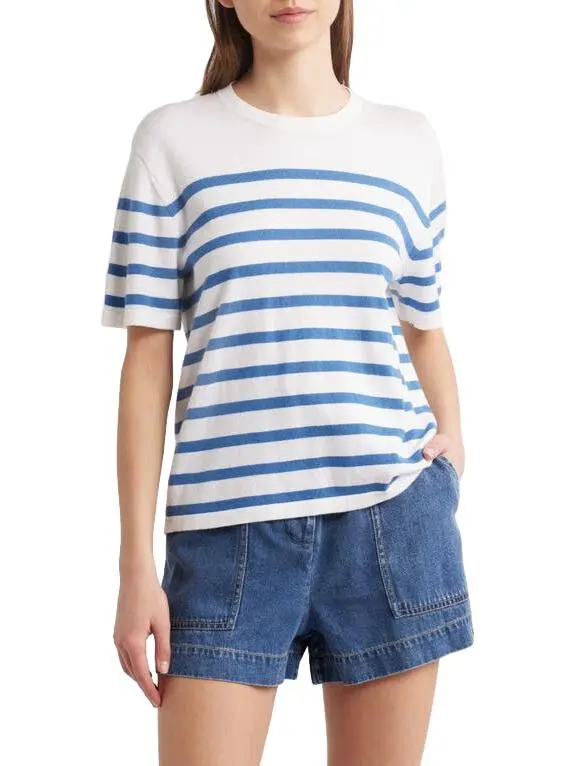 Rails Stripe Cotton & Cashmere T-shirt - Sailor Stripe