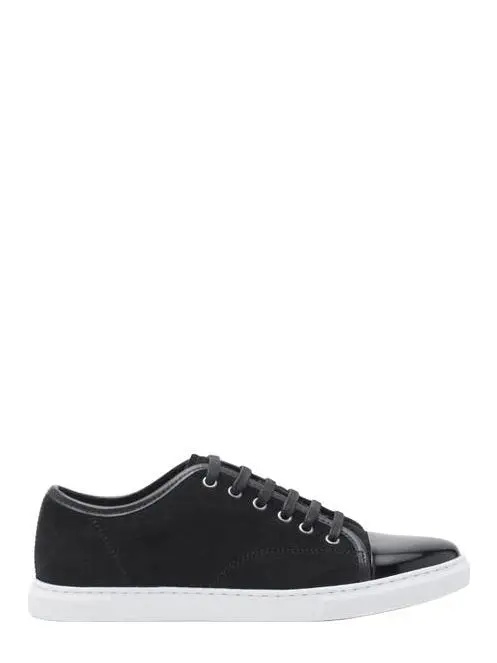 LANVIN Dbb1 Suede And Patent Leather Sneakers - Black