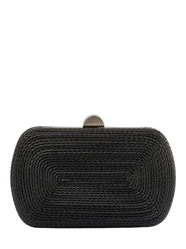 OLGA BERG Martina Rope Clutch - Black